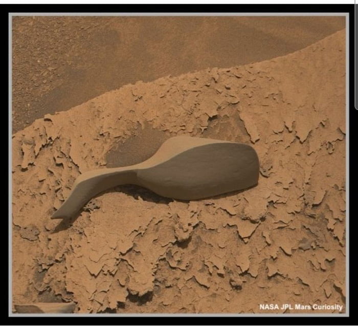 Curiosity Rover Captures Photo of Wind Carved Rock on Mars - 9GAG