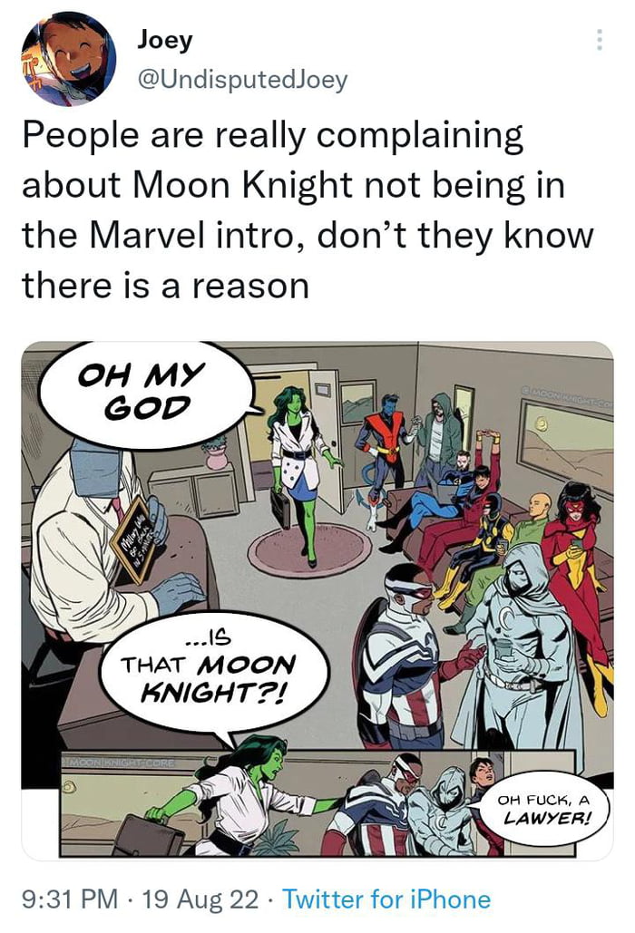Moon Knight Don't like she hulk - 9GAG