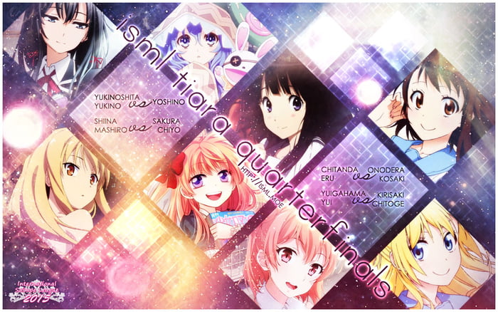 Yukino, Yoshino, Eru, Kosaki, Mashiro, Chiyo, Yui, Chitoge - 9GAG