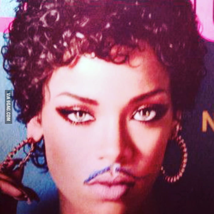 RIP Prince. If you draw a mustache on Rihanna's face, it's like he's ...
