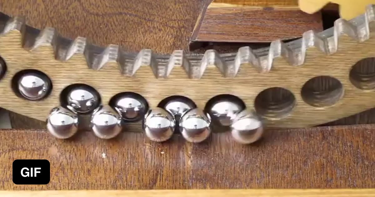 Wooden gear ball bearing machine - 9GAG