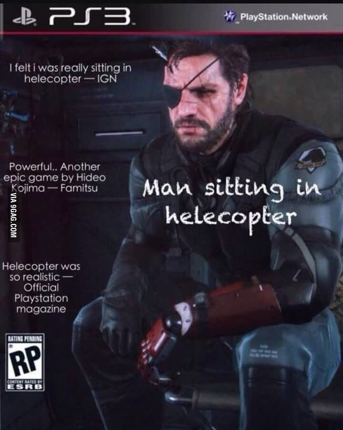 Metal Gear Solid V: Man Sitting In Helicopter. - 9GAG