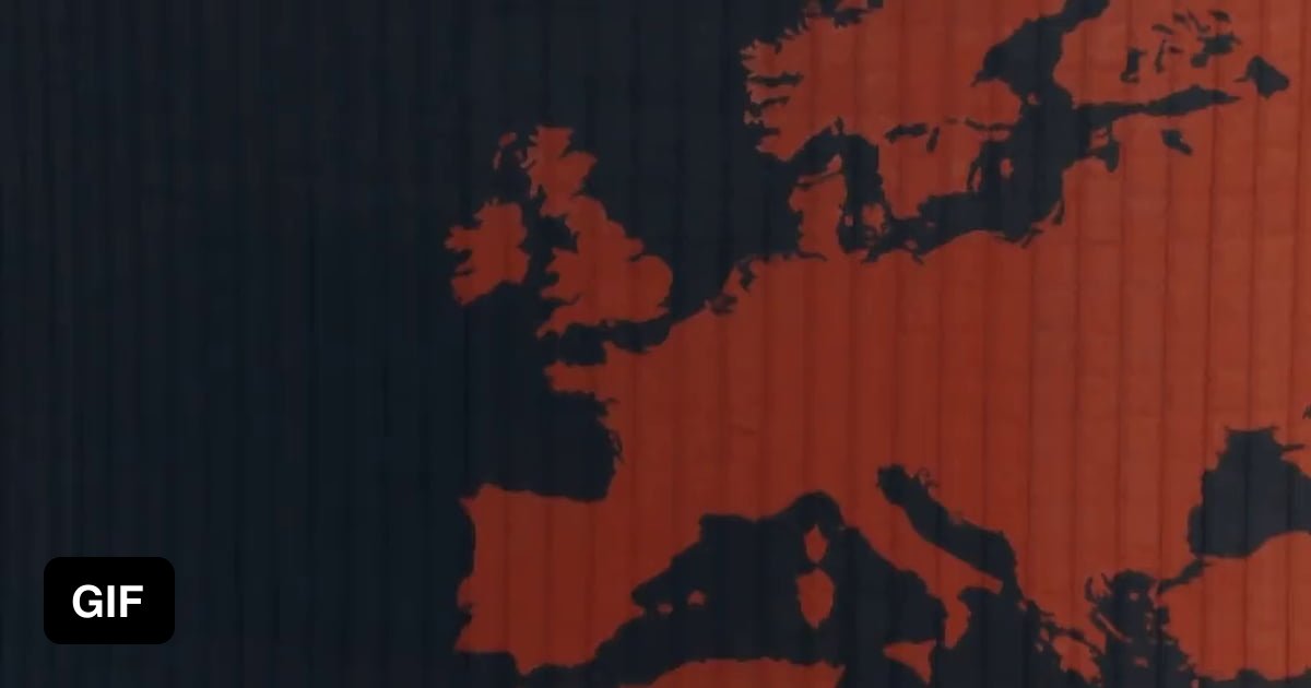 A world map painted on a cooling tower of a disused gas plant near ...