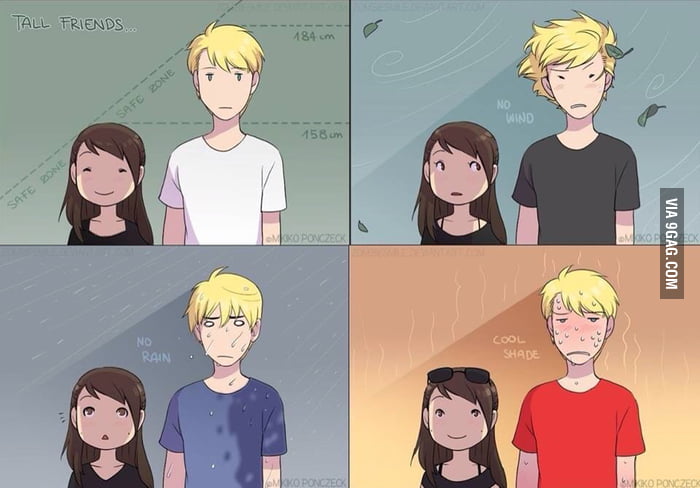 The benefits of having tall friend - 9GAG