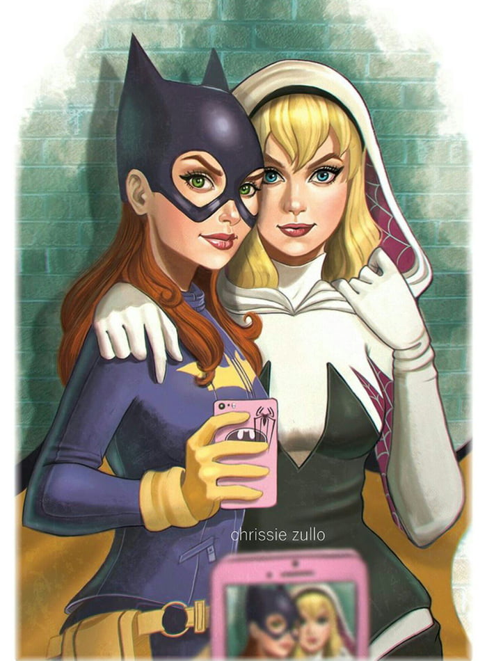 Batgirl And Spider Gwen 9gag