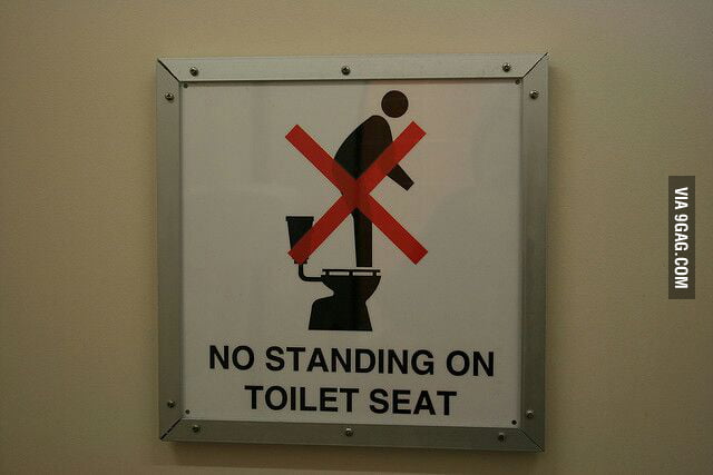 Confucius say: Man who stand on toilet is High on Pot - 9GAG