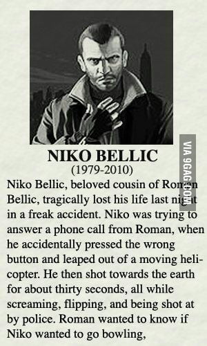 Happen all the time when Roman call Niko for bowling… - 9GAG