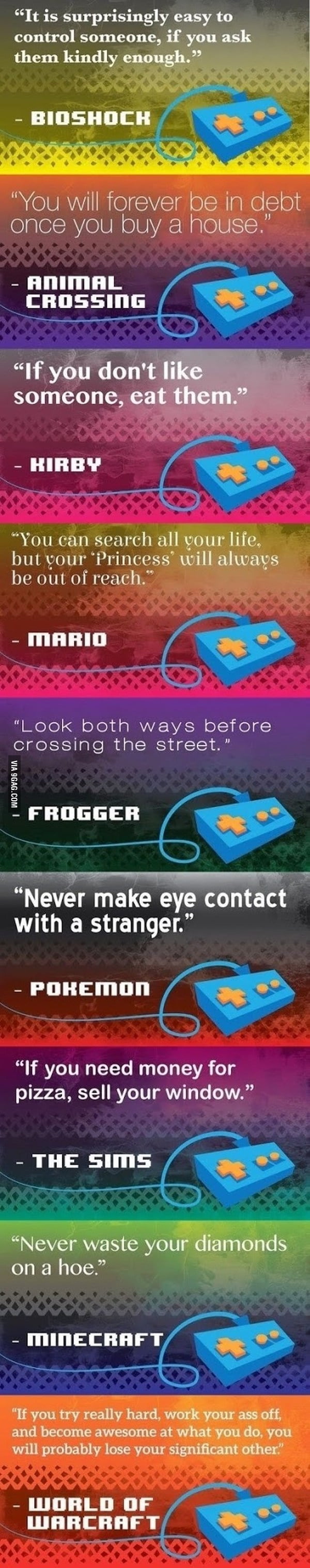 Life lessons as taught by video games - 9GAG
