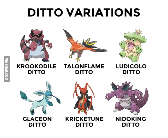 Pokémon variations: Ditto - 9GAG