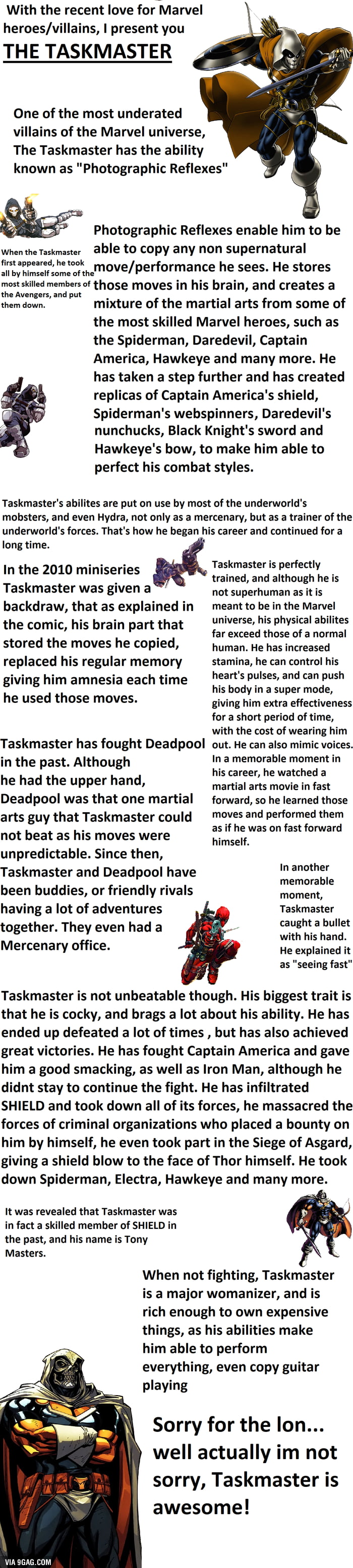 Given the chance with the Marvel appreciation, I present you the ...