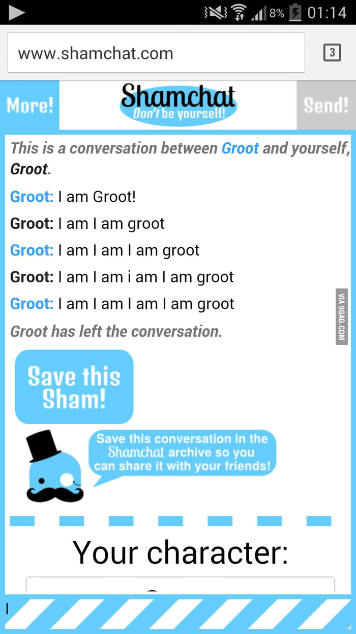 Best conversation on shamchat ever - 9GAG