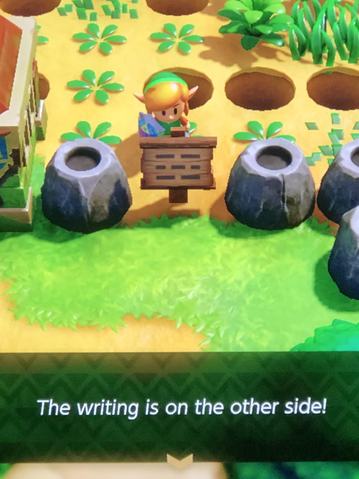 First time playing Link’s Awakening. What a great attention to detail ...