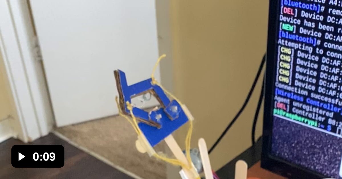 Shitty wireless robot arm made from cardboard, popsicle sticks and hot ...