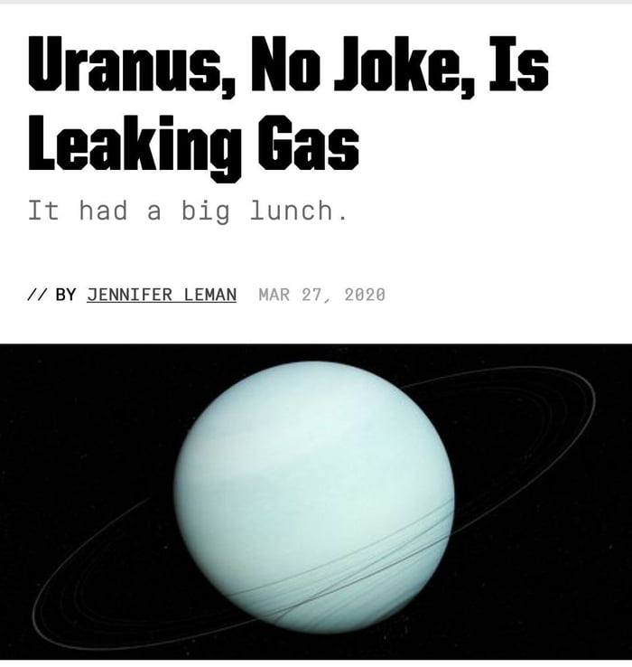 Also, two Earths fit inside Uranus - 9GAG