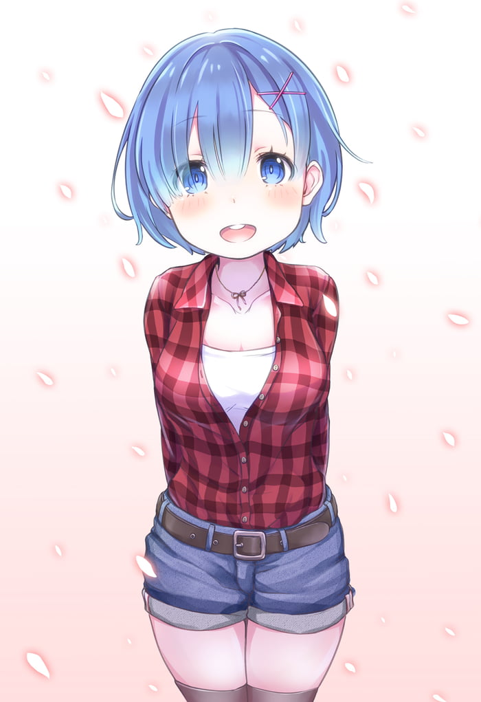 Rem-rin in casual clothing - 9GAG