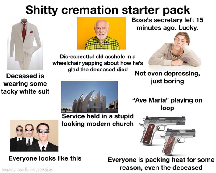 Shitty Cremation Starter Pack - 9GAG