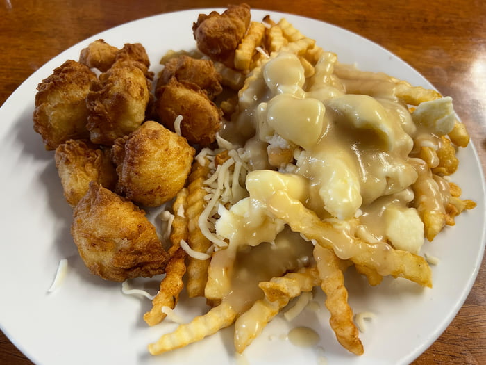 Deep fried scallops and poutine - 9GAG