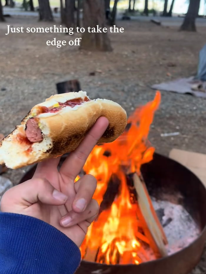 Finding comfort in simple moments by the fire. - 9GAG