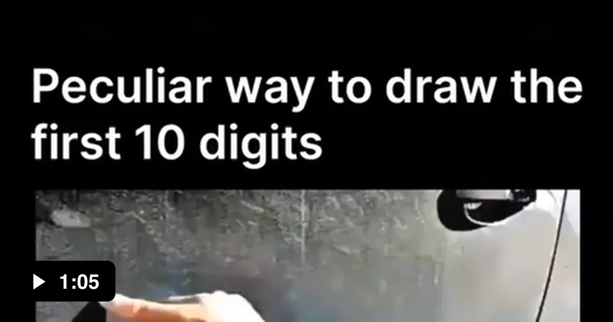 This is a satisfying way to draw the first 10 digits - 9GAG