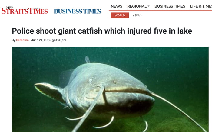 Bavarian police shoot aggressive fish - 9GAG