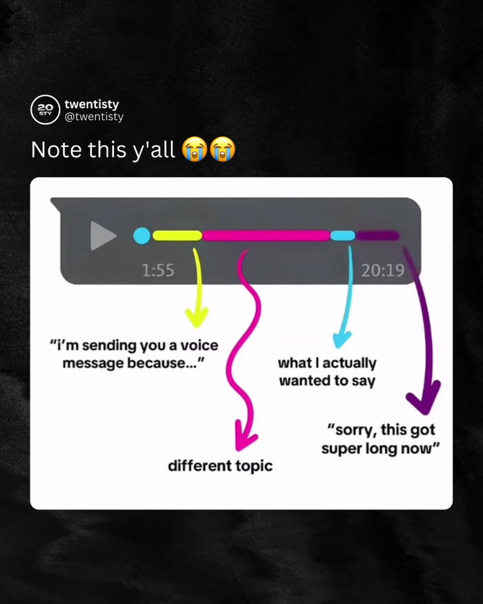 The reality of sending a voice note - 9GAG