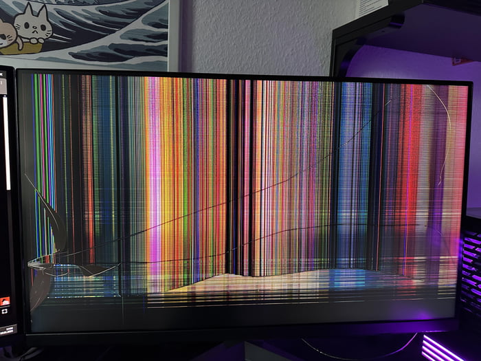 Bought a new monitor, set everything up, plugged it in, turned it on ...