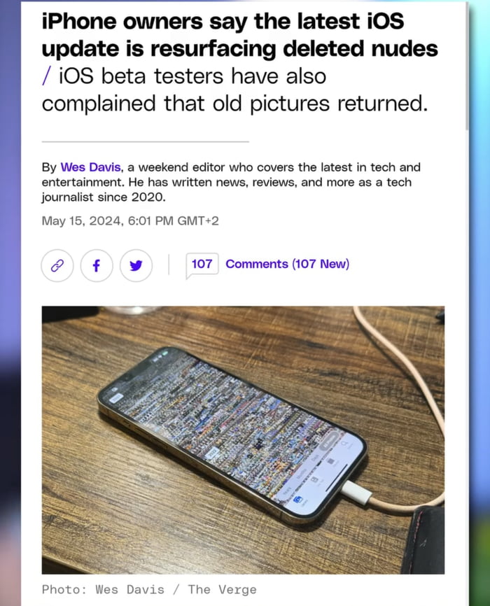 Some Users Complained That Latest Apple Updates Brought Back Their