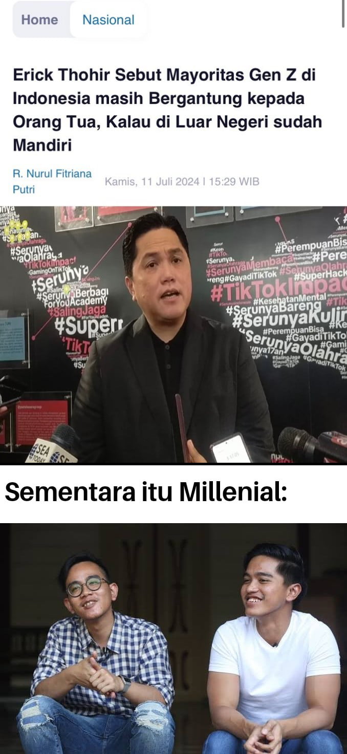 Orang tua yang normal malah seneng anaknya masih butuh mereka. Dikasih modal buat dagang ...