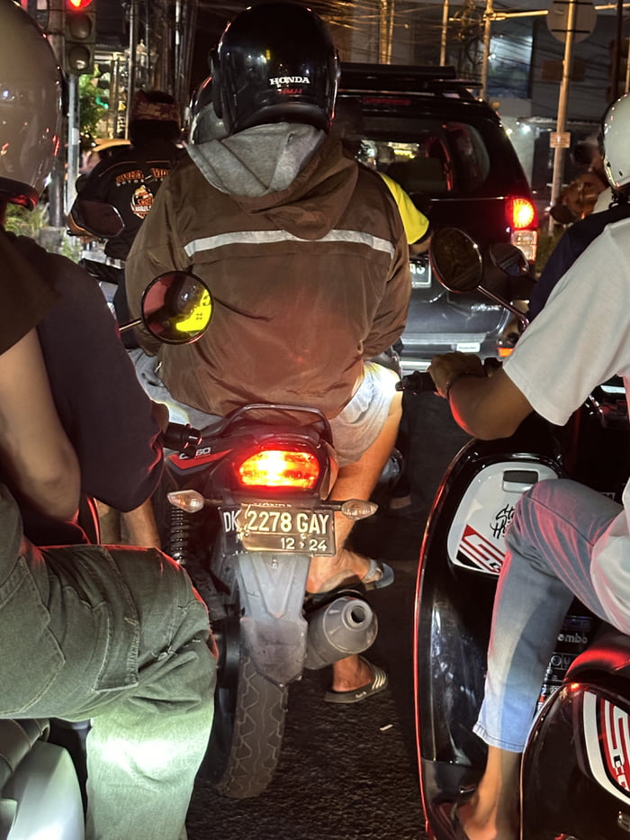 Spotted among bali's red light traffic - 9GAG