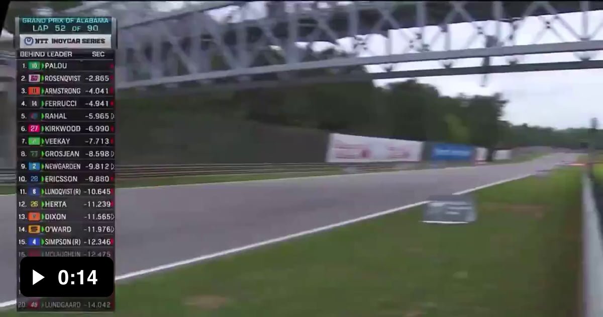 Georgina the mannequin falls onto the track during Indycar race - 9GAG