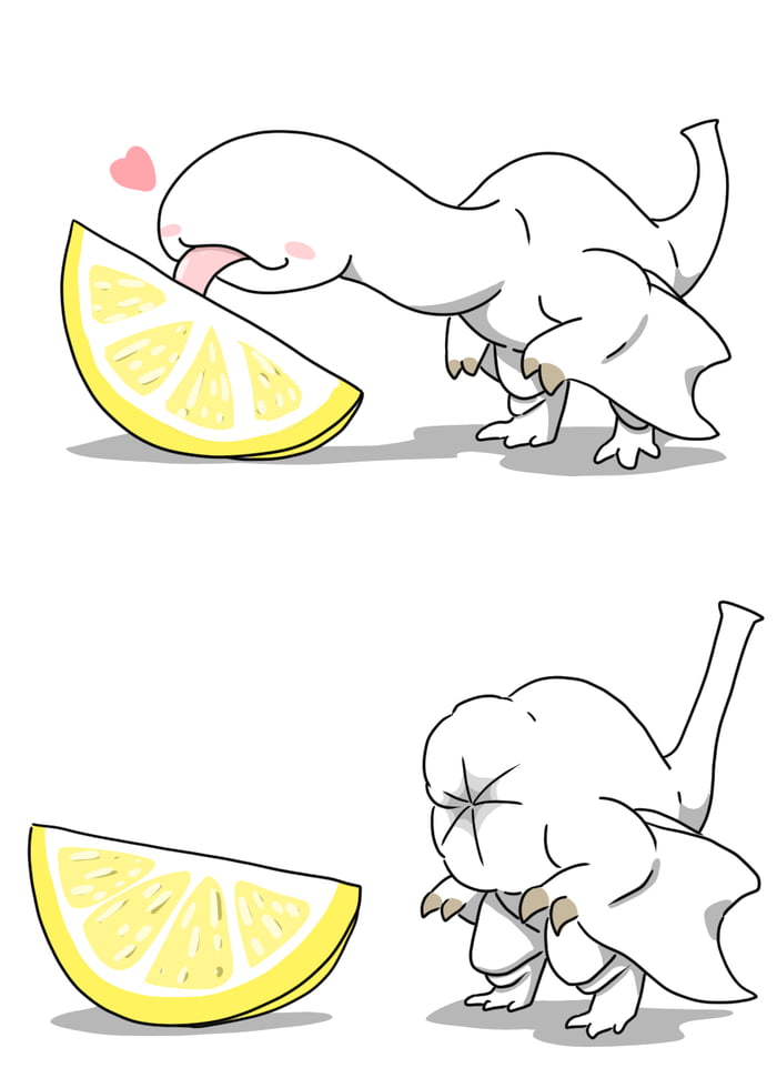 Khezu, everyones favourite monster trying lemon the first time - 9GAG