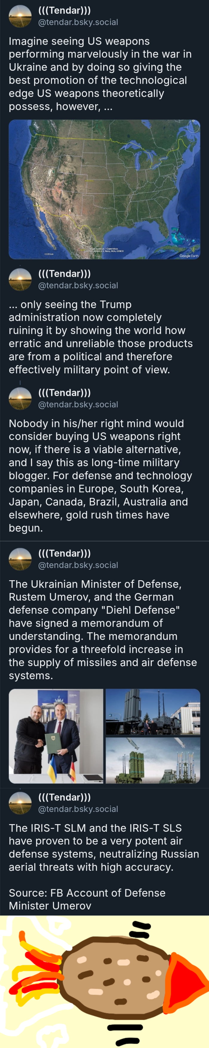 Thx from the EU and in particular from KNDS, Dessault, Rheinmetall, Diehl, BAE, Leonardo ...