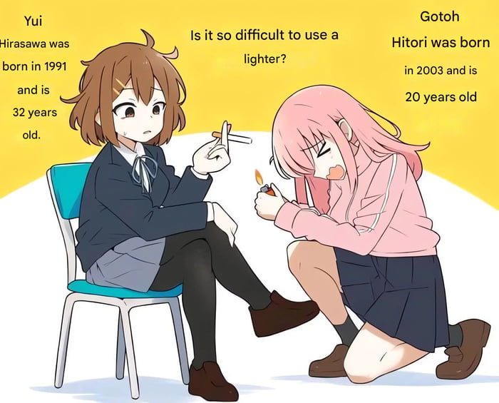 When the older one is surprisingly more capable at questionable habits - 9GAG