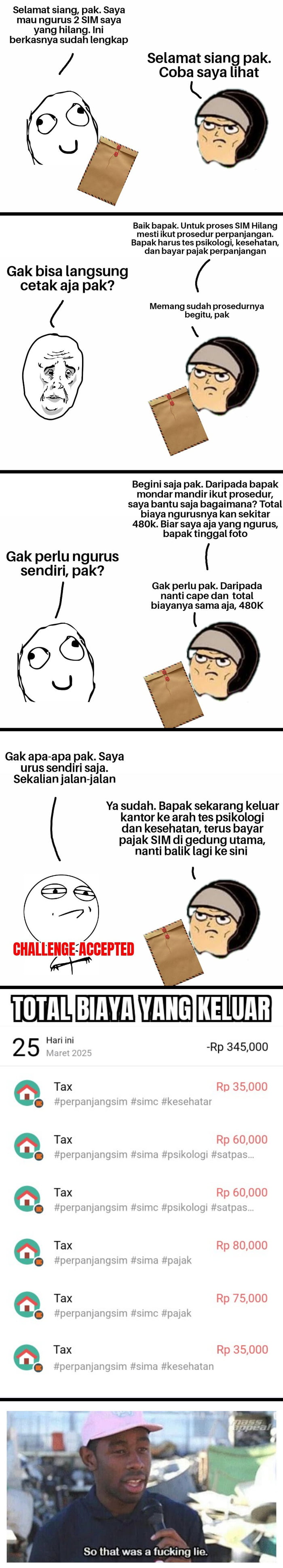 Bah, ada biaya admin 150K - 9GAG