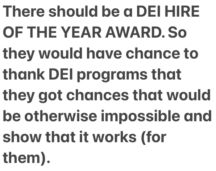 DEI HIRE AWARD (I wonder how many would show up) - 9GAG