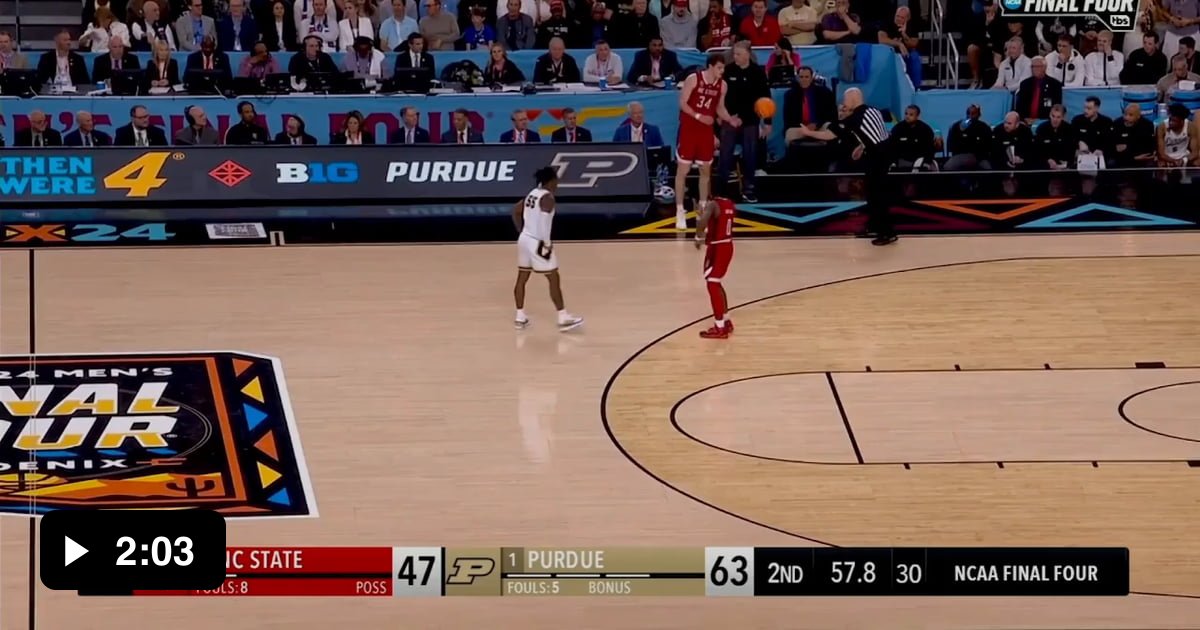 Final minute of the first Final Four matchup as Purdue clinches an ...