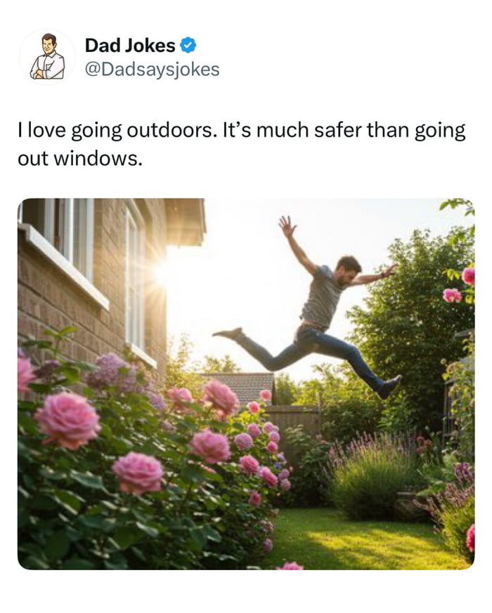 Taking 'outdoors' literally one leap at a time - 9GAG