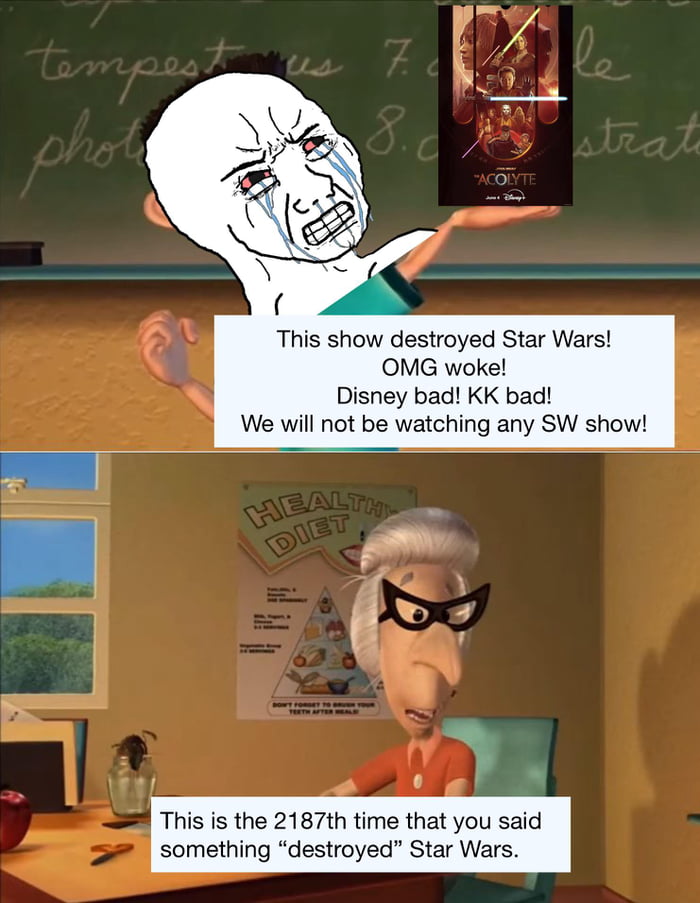 Not a fan of the first 3 eps, but the whole “destroyed Star Wars” comment is getting really old ...