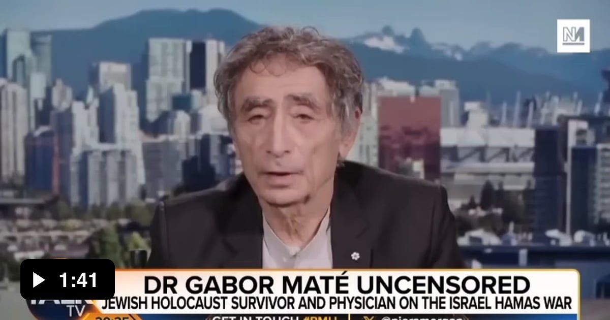 Gabor Mate is a Jewish physician who has personal experience and family ...