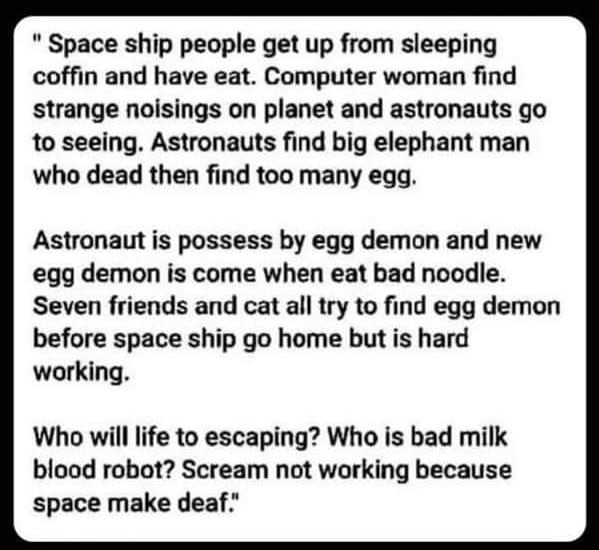 Scream not working because space make deaf - 9GAG