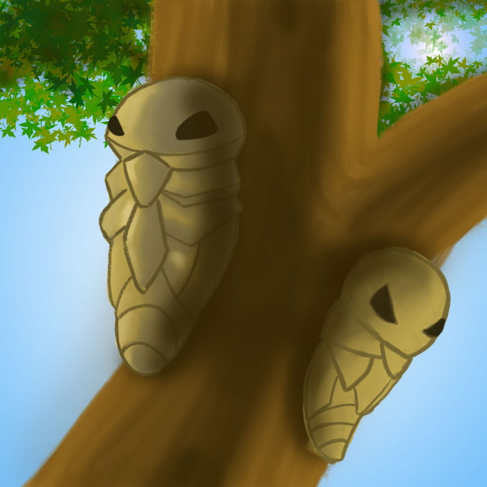 One Pokemon Drawing per Day, Day 14 : Kakuna ! He is waiting in the ...