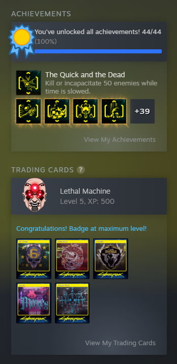 It finally happened! All achievements and full badge. Now bring on the ...