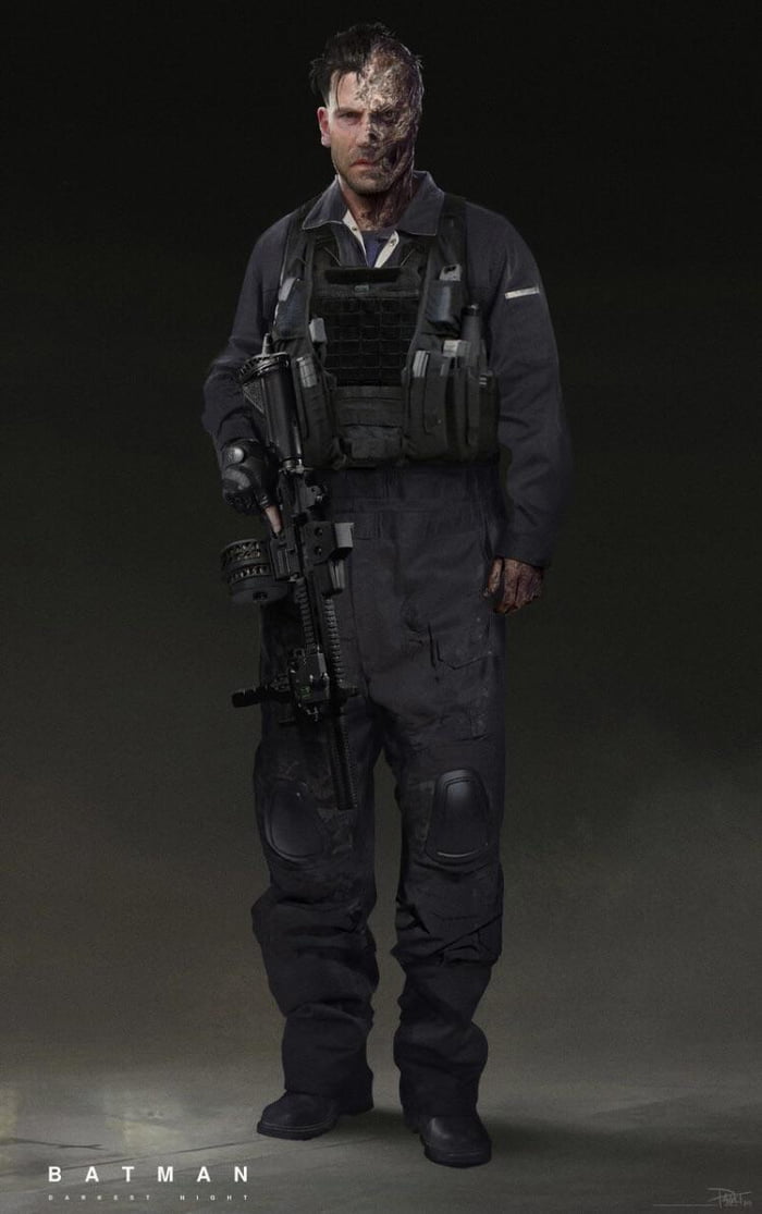 Two-Face concept art - 9GAG