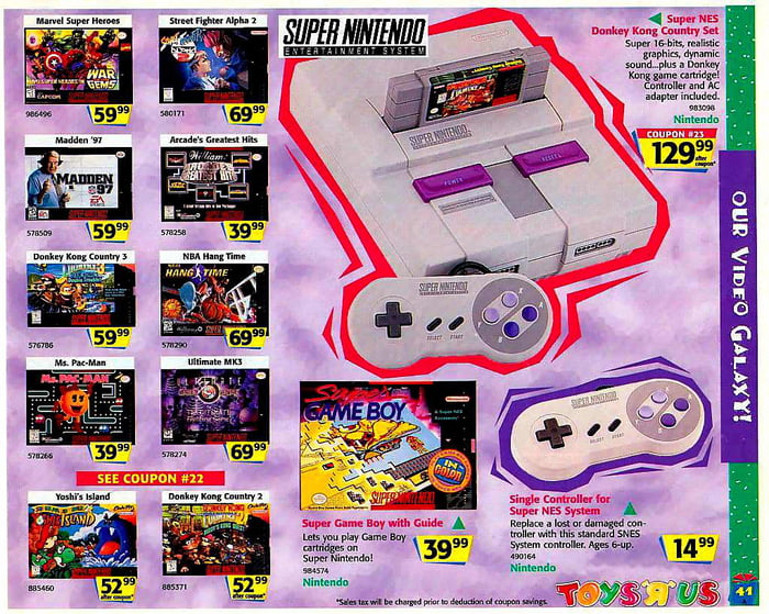Super Nintendo TOY R US Catalog gaming seems expensive back then - 9GAG