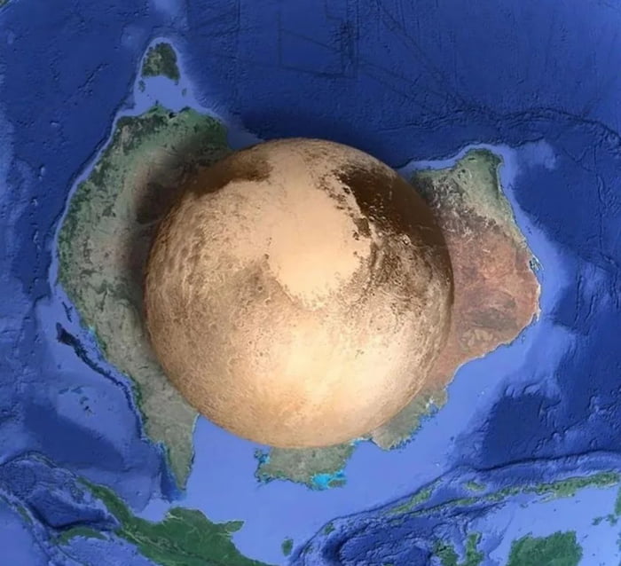 If you wanted to know how small Pluto TRULY is, here's a helpful image ...