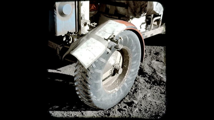 During the Apollo 17 mission, US Astronauts repaired a broken fender on ...