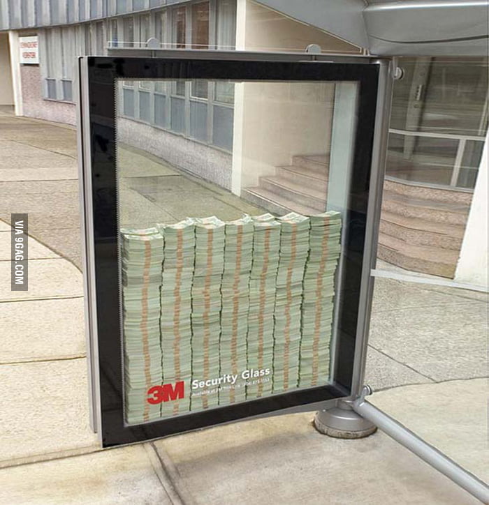 3 million dollars in a glass box installed at a bus stop by a company ...