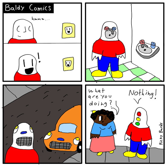 Baldy makes faces - 9GAG