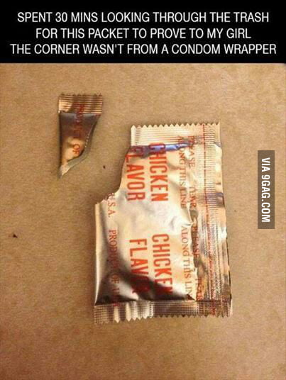 Chicken Flavoured Condom 9gag