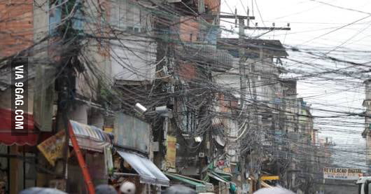 Electric poles in brazil - 9GAG